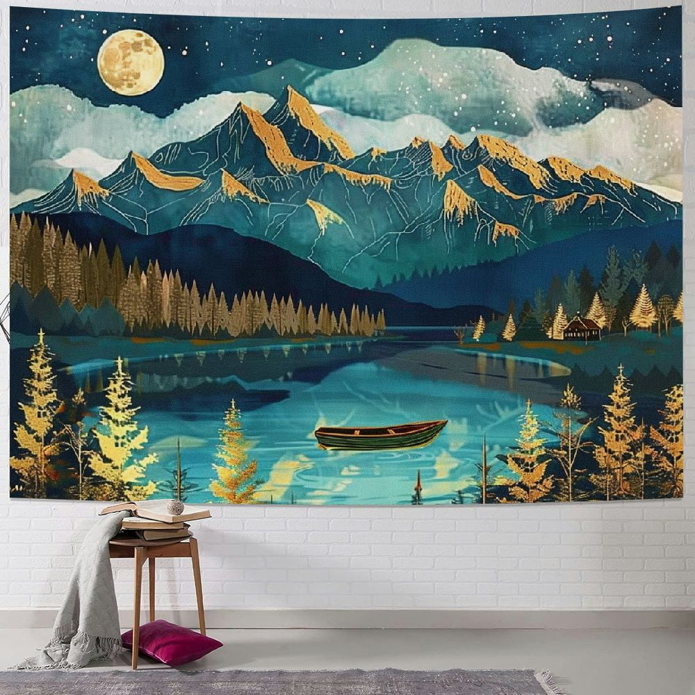 FUMJ Mountain Tapestry Nature Forest Tree Tapestries for Bedroom ...