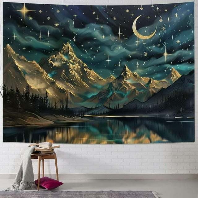 ONETECH Mountain Tapestry Nature Landscape Rocky Mountain Tapestry for ...