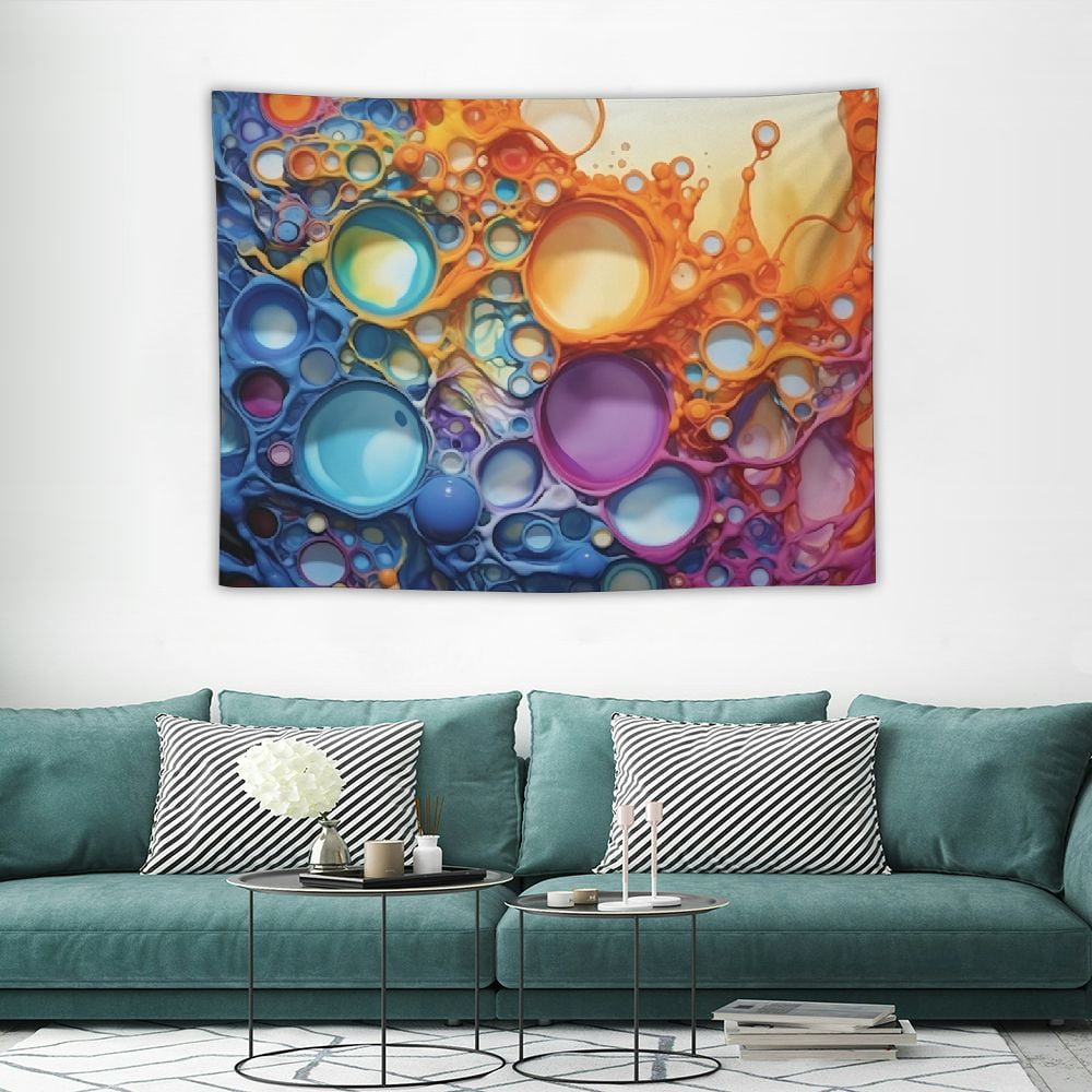 ONETECH Multicolored Marbling Artistic Tapestry Wall Hanging ...