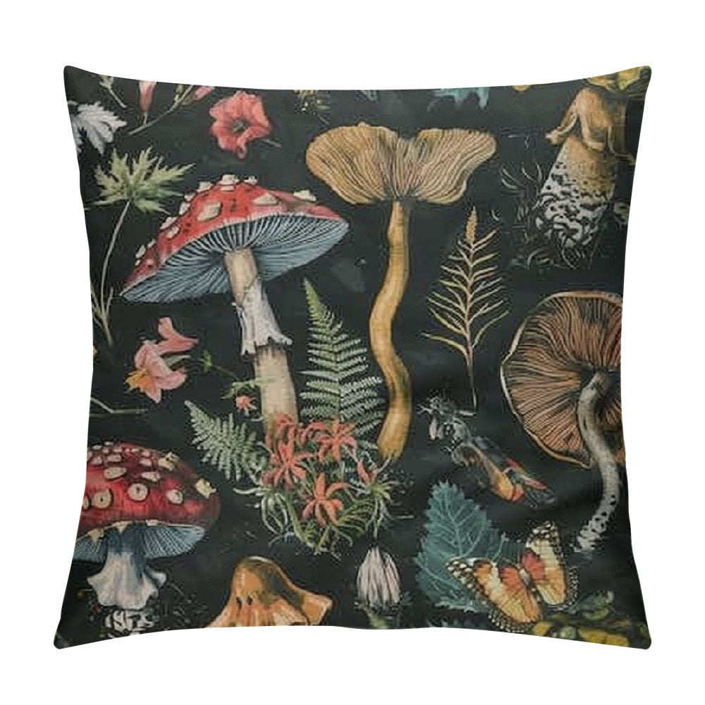 FUMJ Mushroom Pillow cover,fairycore room decor,dark academia room ...