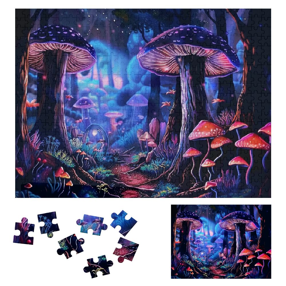 ONETECH Mushrooms Plants Pathway Wood Puzzle for Adults and Kids 500 ...