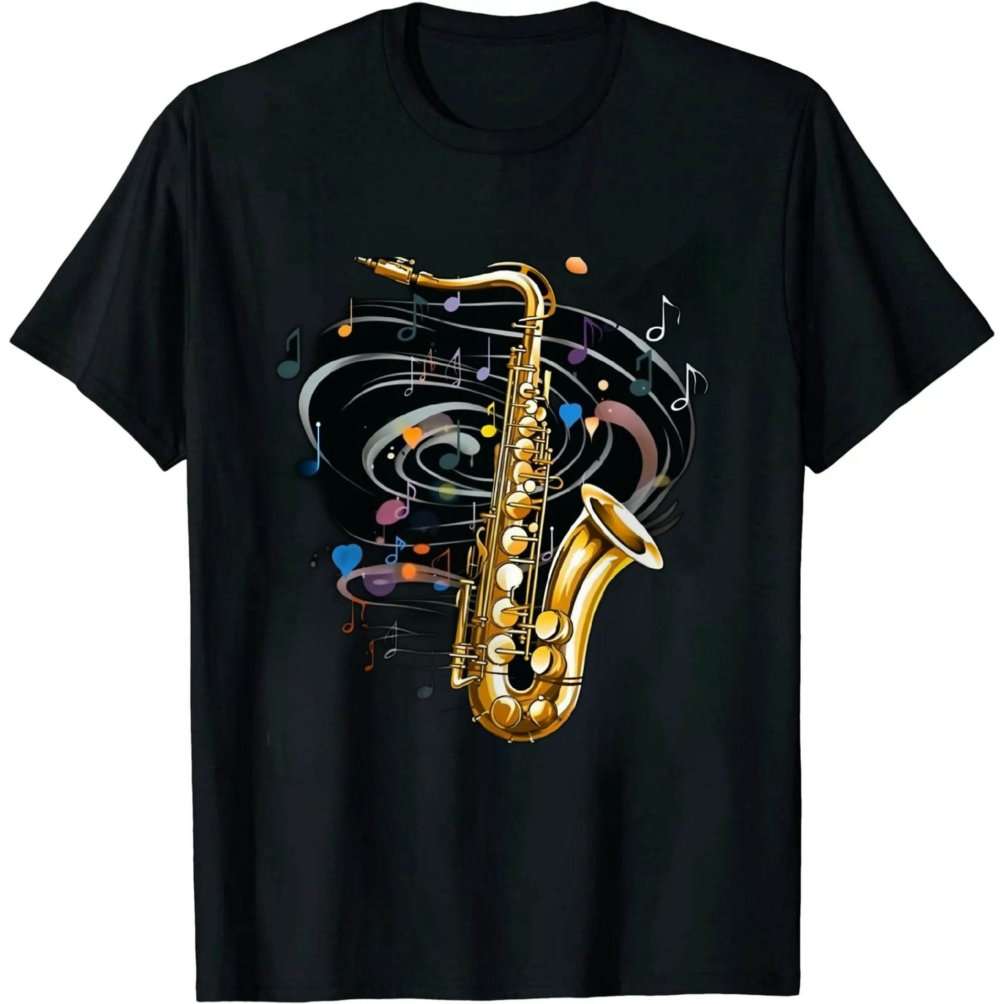 ONETECH Music Notes Treble Clef Saxophonist Jazz Musician Saxophone T ...