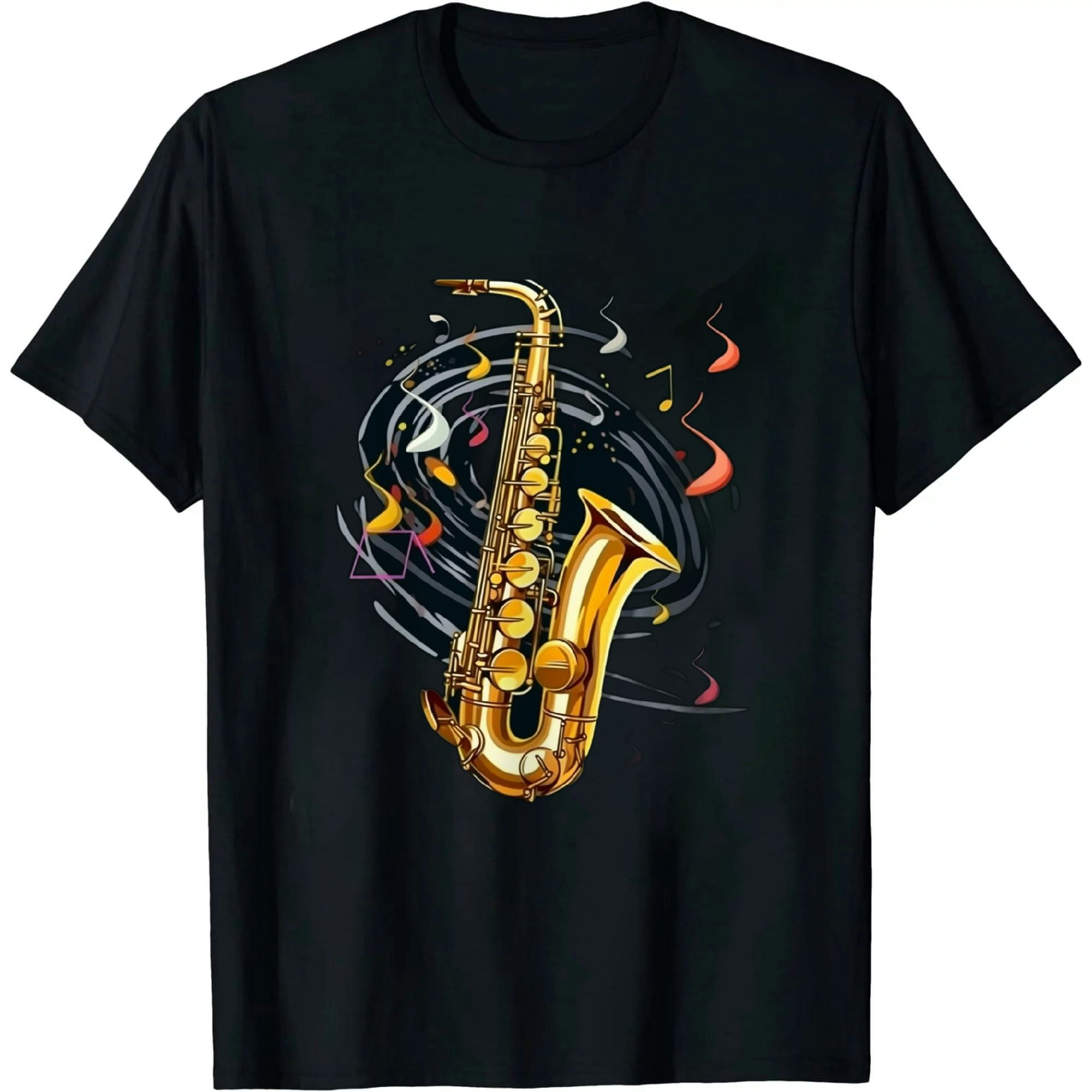 ONETECH Music Notes Treble Clef Saxophonist Jazz Musician Saxophone T ...