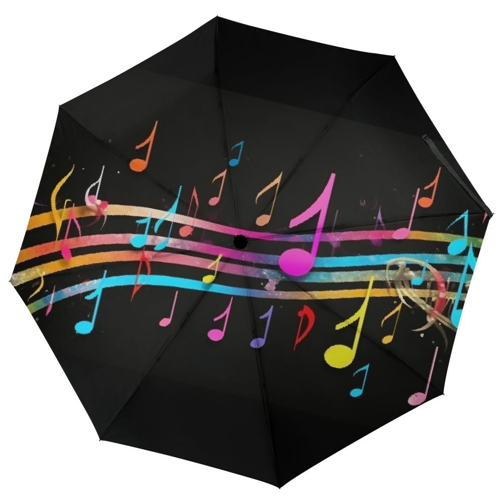 ONETECH Musical Notes Three-Fold Automatic Umbrella Folding Compact PG ...
