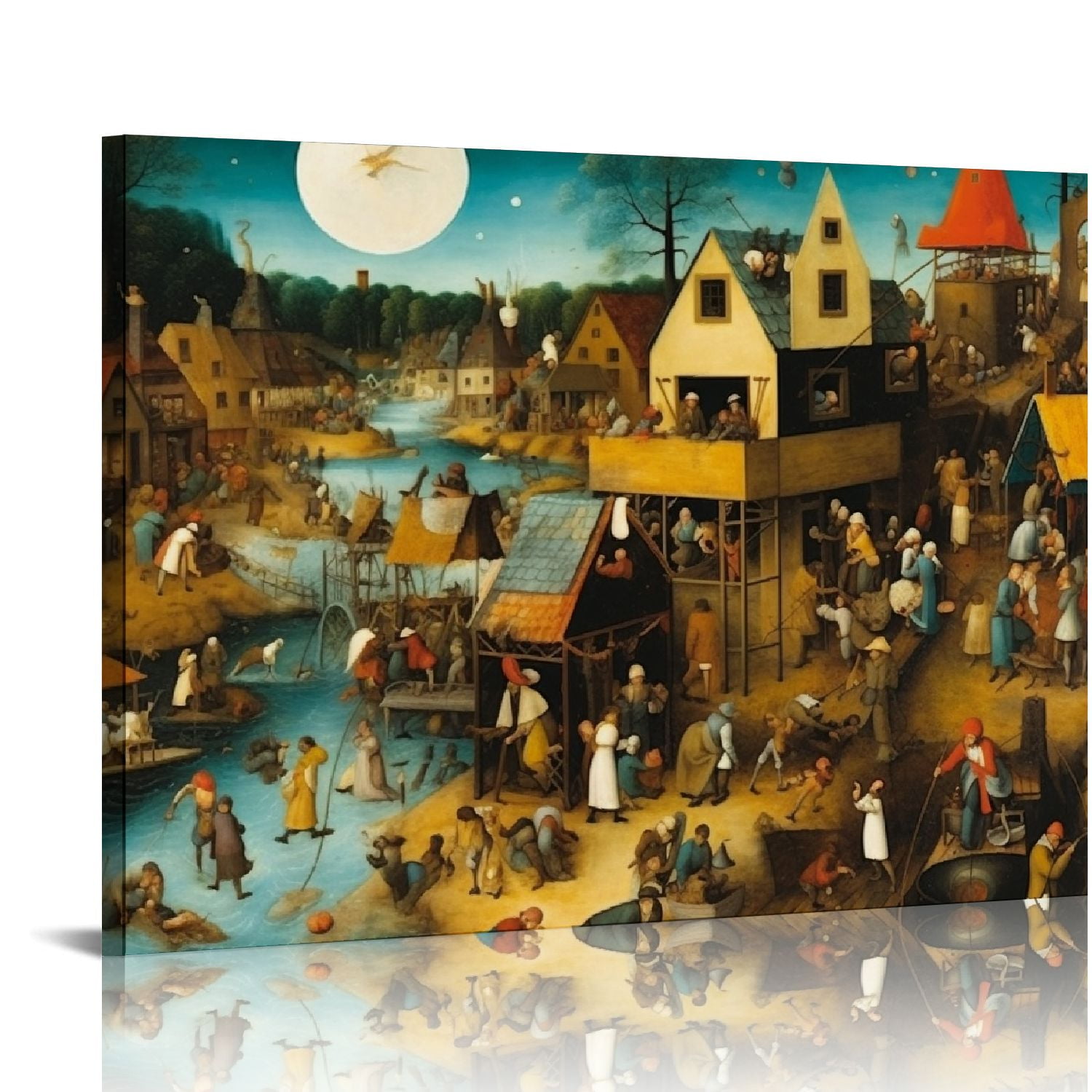 ONETECH Netherlandish Proverbs Print - Pieter Bruegel The Elder Poster ...
