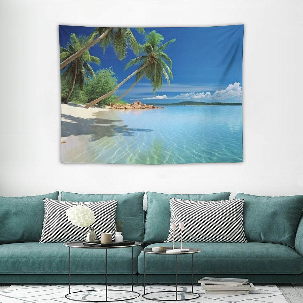 ONETECH Ocean Beach Tapestry Wall Hanging, Tropic Paradise Beach Wall ...