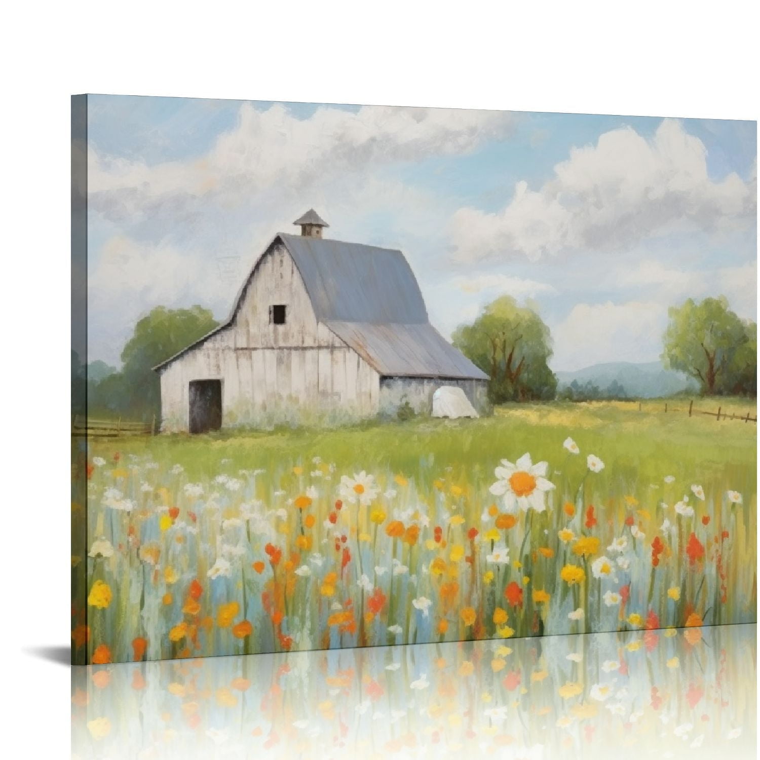 ONETECH Old barn Pictures Wall Art, Rustic Farmhouse Wall Decor for ...