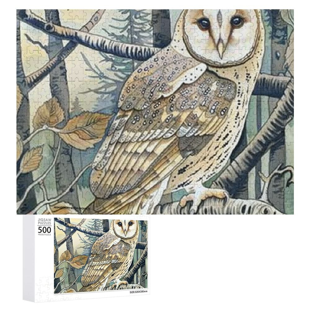 ONETECH Owl Tree Branch Forest Wooden Jigsaw Puzzle Challenging ...
