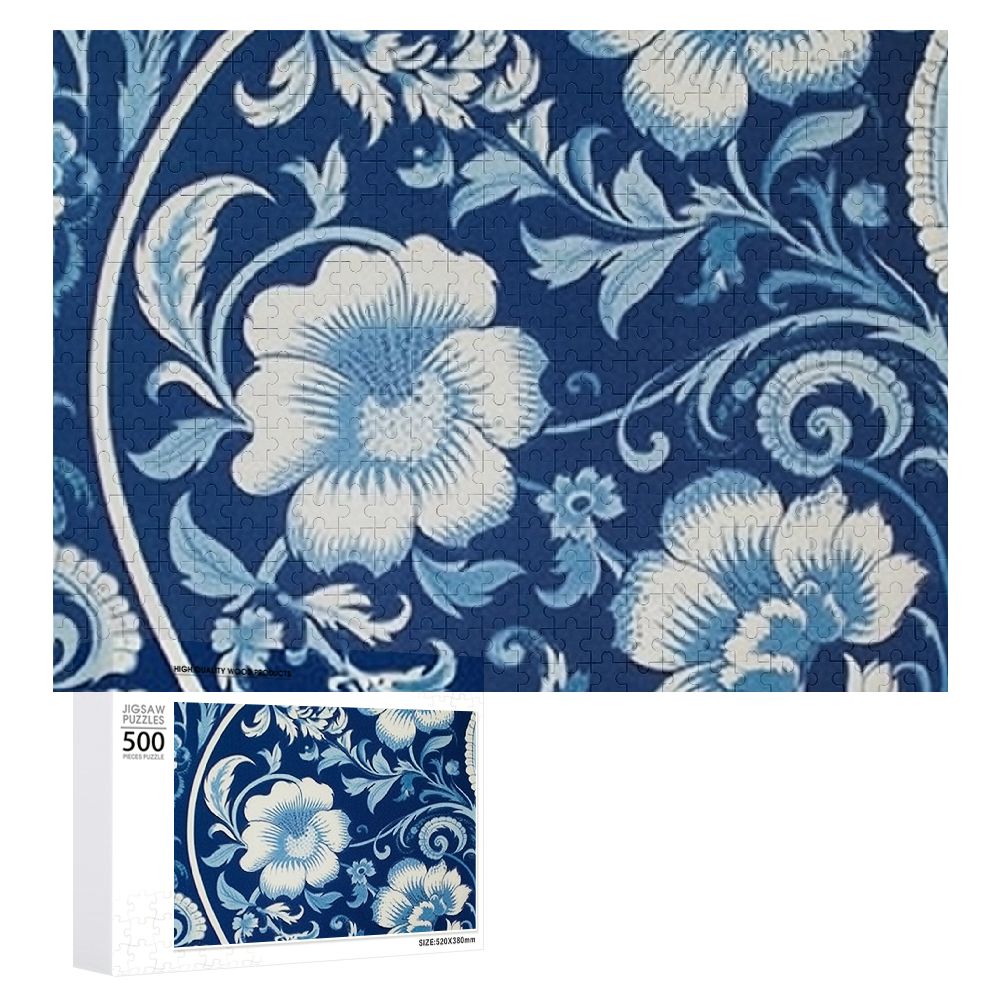 ONETECH Paisley Pattern Flowers Vintage Wooden Jigsaw Puzzle ...
