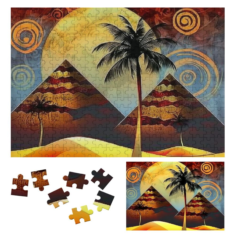 ONETECH Palm Tree Mountains Desert Wood Puzzle Challenging Difficult ...