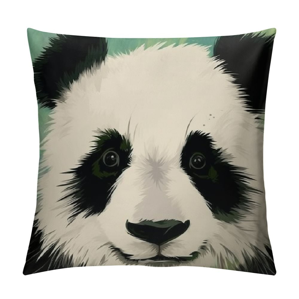 FUMJ Panda Pillow Case,Decorative Throw Pillow Cover Portrait of Panda ...