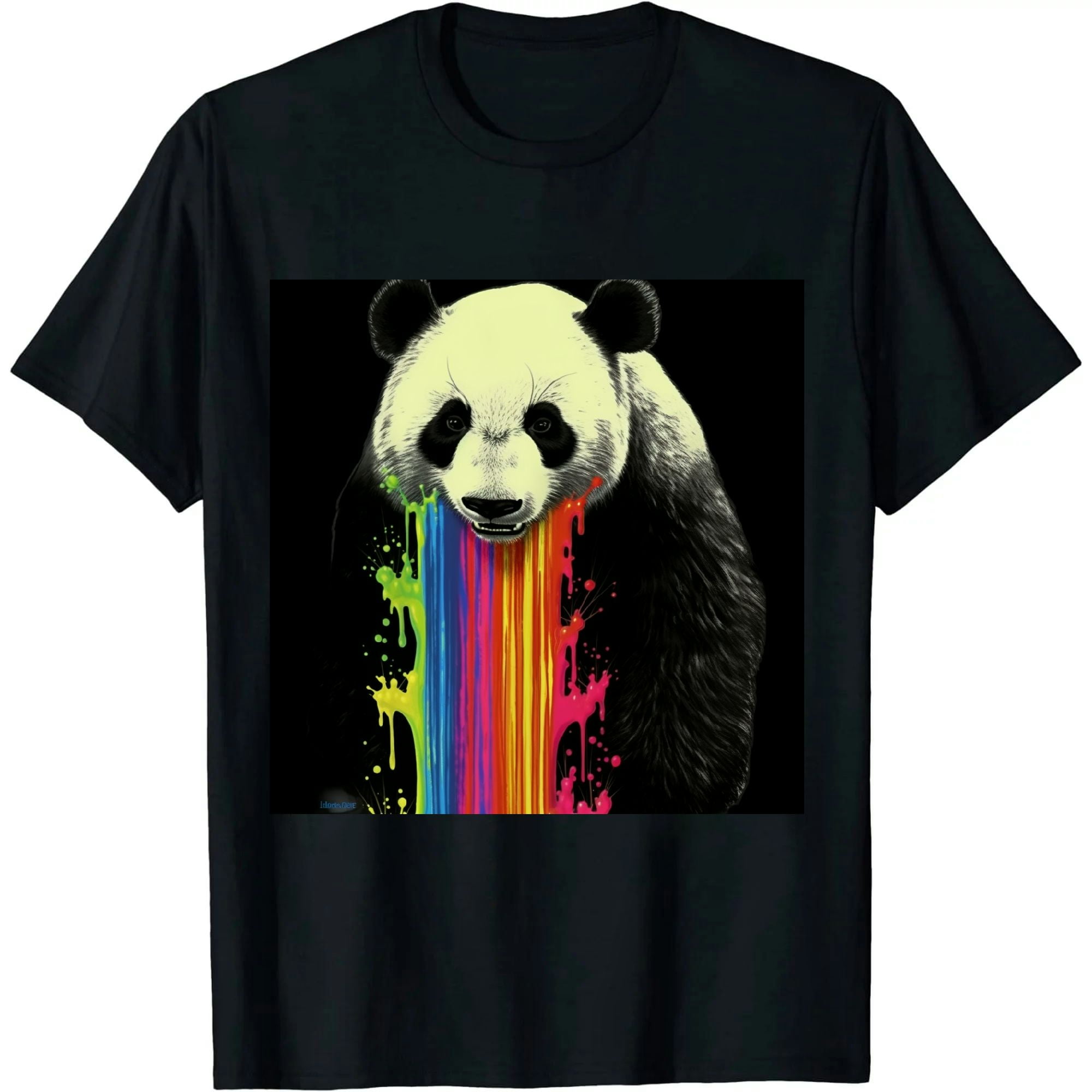 ONETECH Pandalicious Panda Vomit Rainbow Funny Humor Graphic Design T ...