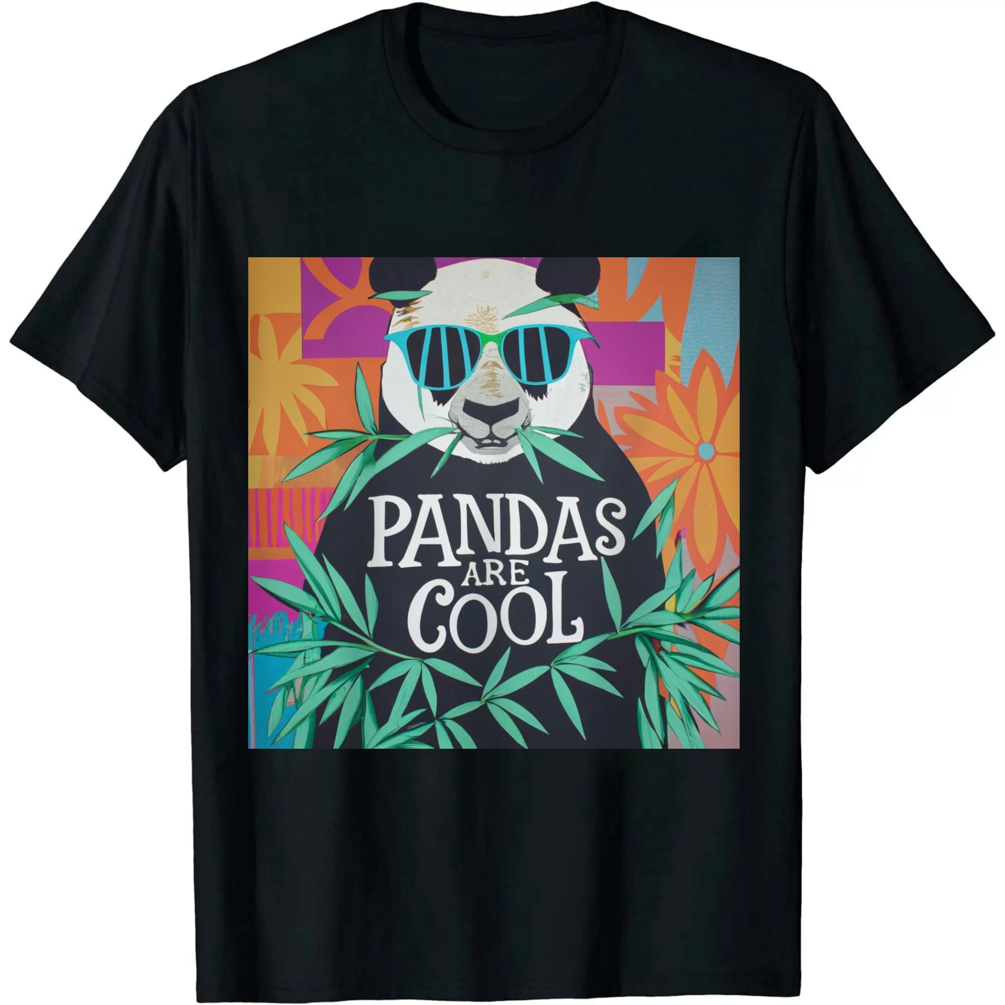ONETECH Pandas Are Cool Funny Panda Lover Quote Cute Glasses Graphic T ...
