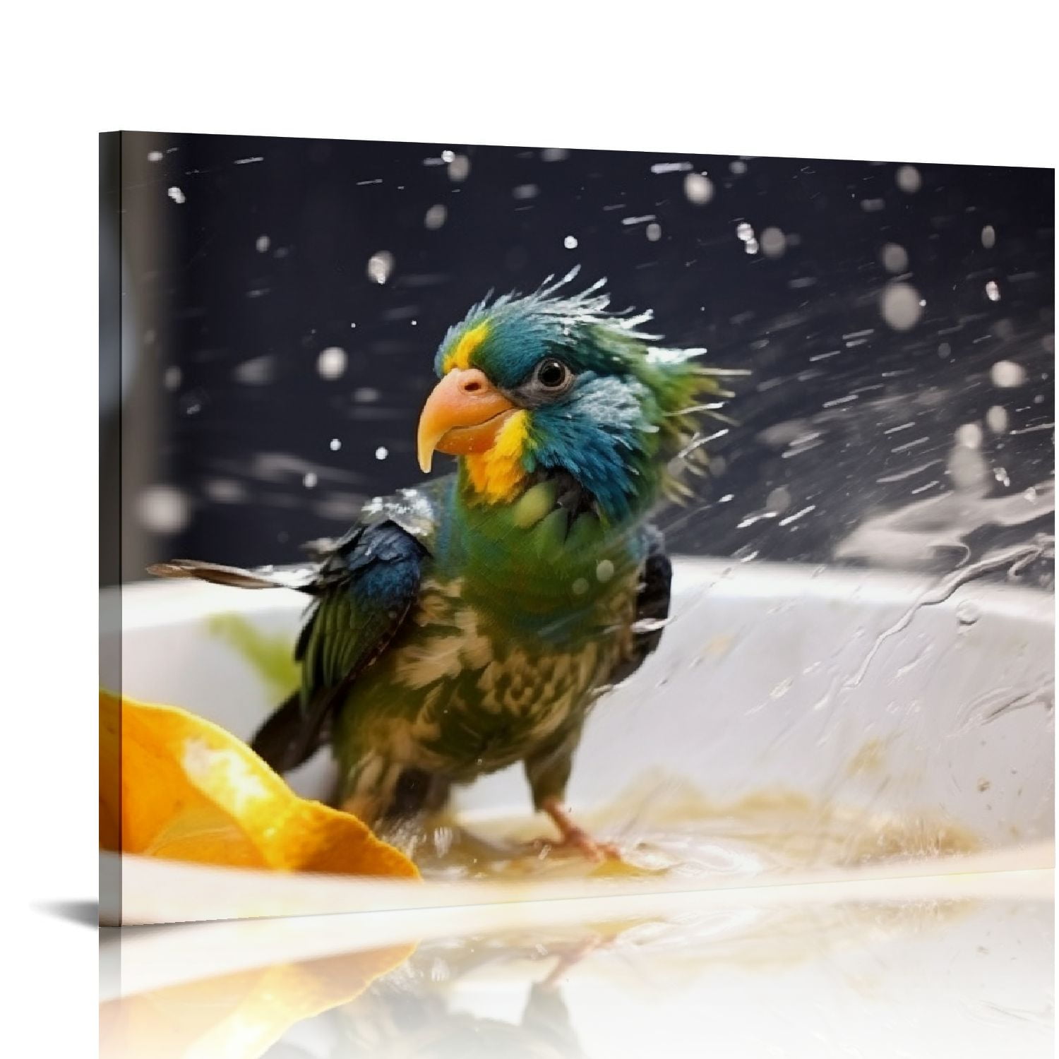 ONETECH Parrot Prints Canvas Pictures Wall Art Funny Animals Poster ...