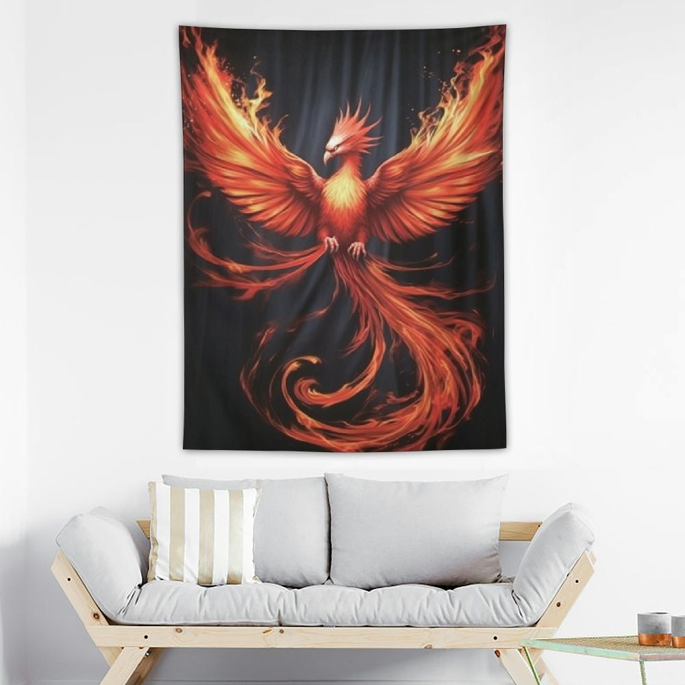 ONETECH Phoenix Tapestry Wall Hanging, Abstract Fire Phoenix Vertical ...
