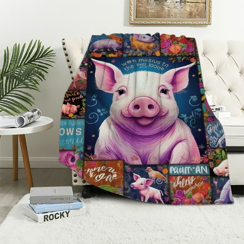 FUMJ Pig Blanket, Pig Gifts for Pig Lovers, Pig Gifts for Girls Women ...