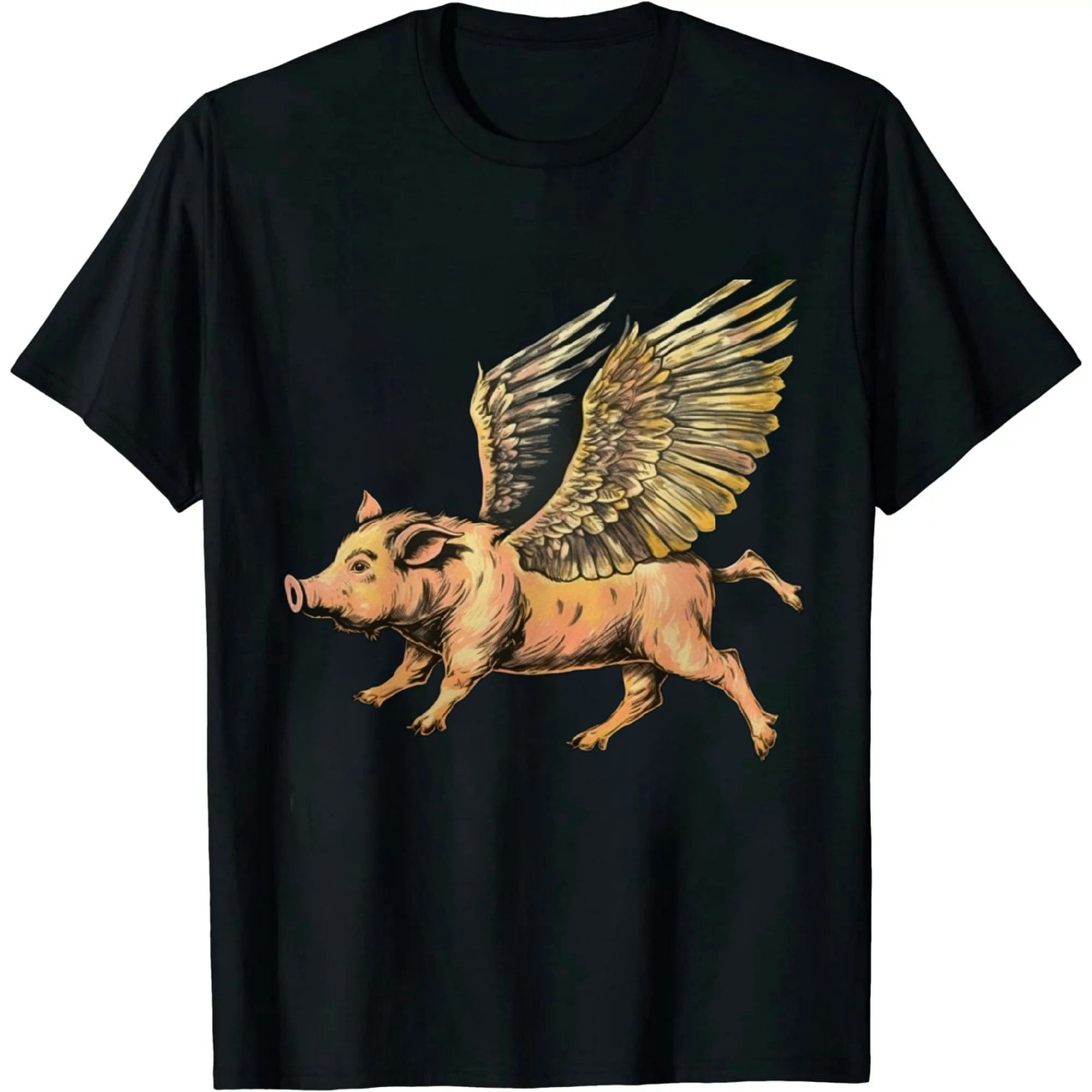 ONETECH Pig flying with Wings Fly Pig Lovers T-Shirt - Walmart.com