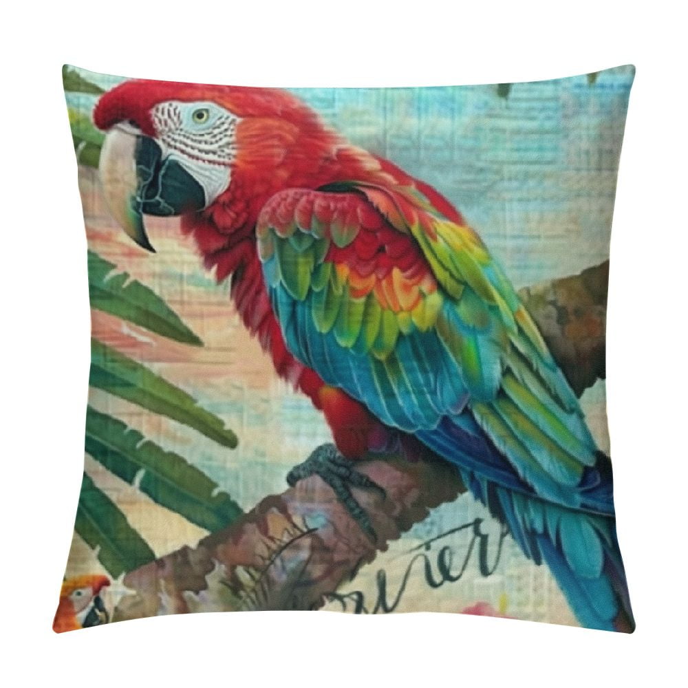 ONETECH Pillow Cover Boho Body Pillow Protector Parrot Colorful Bird ...