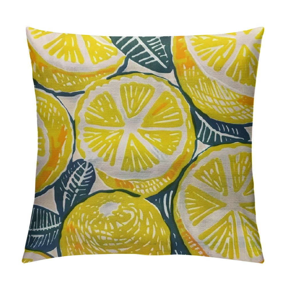 ONETECH Pillow Cover Lemon Fruit Yellow Summer Design Home Decor for ...