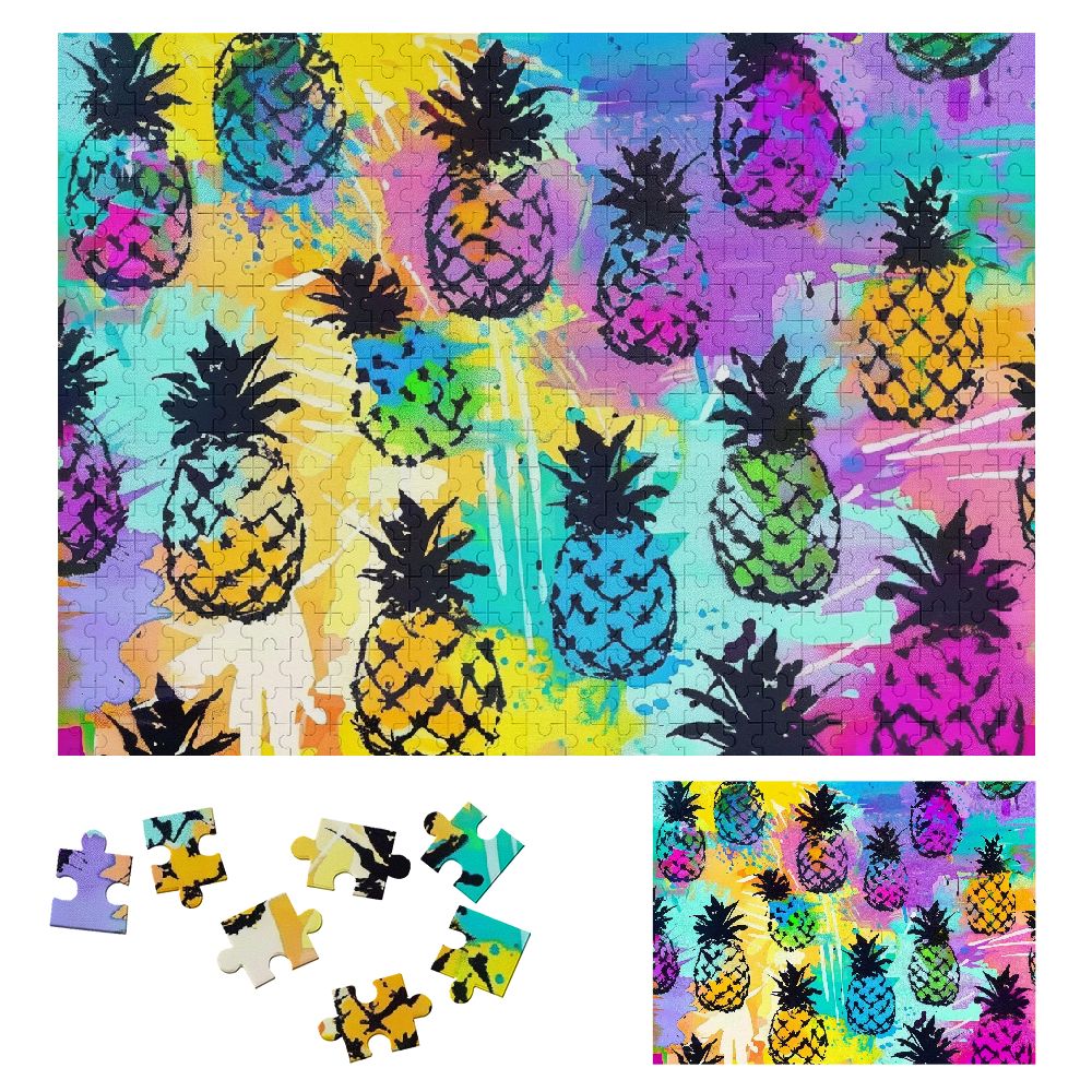 ONETECH Pineapple Wooden Jigsaw Puzzle Challenging Difficult Wood ...