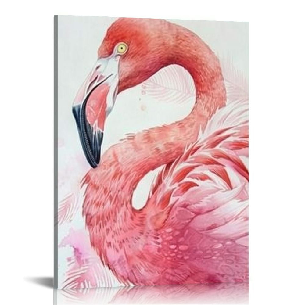 ONETECH Pink Flamingos Paintings Picture Prints on Canvas Walls ...