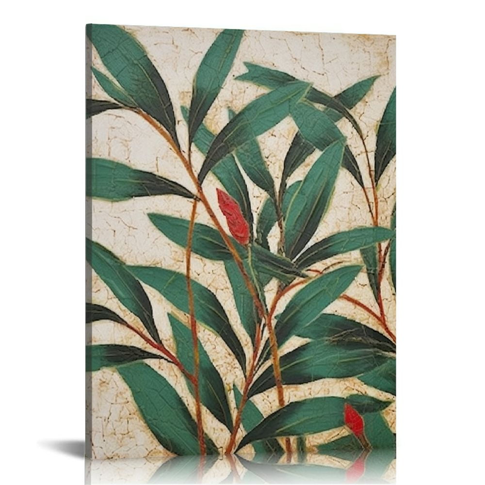 ONETECH Plant Wall Art Boho Palm Leaf Prints Decor for Bathroom ...