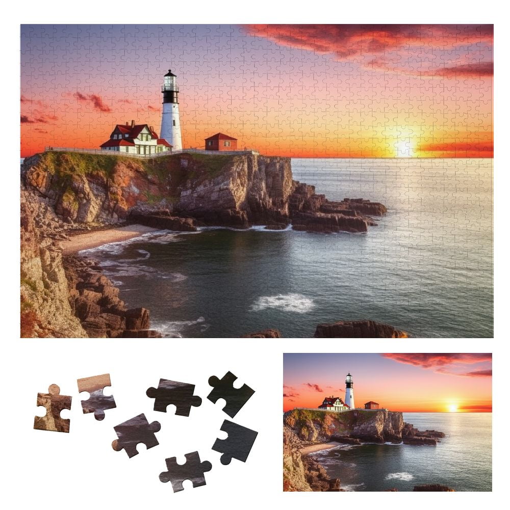 ONETECH Portland Lighthouse Puzzles for Adults Beach Landscape Nature ...