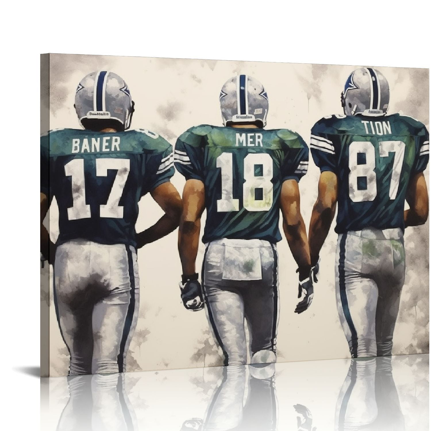 ONETECH Poster Football Canvas Posters Wall Art Decor Print Picture ...