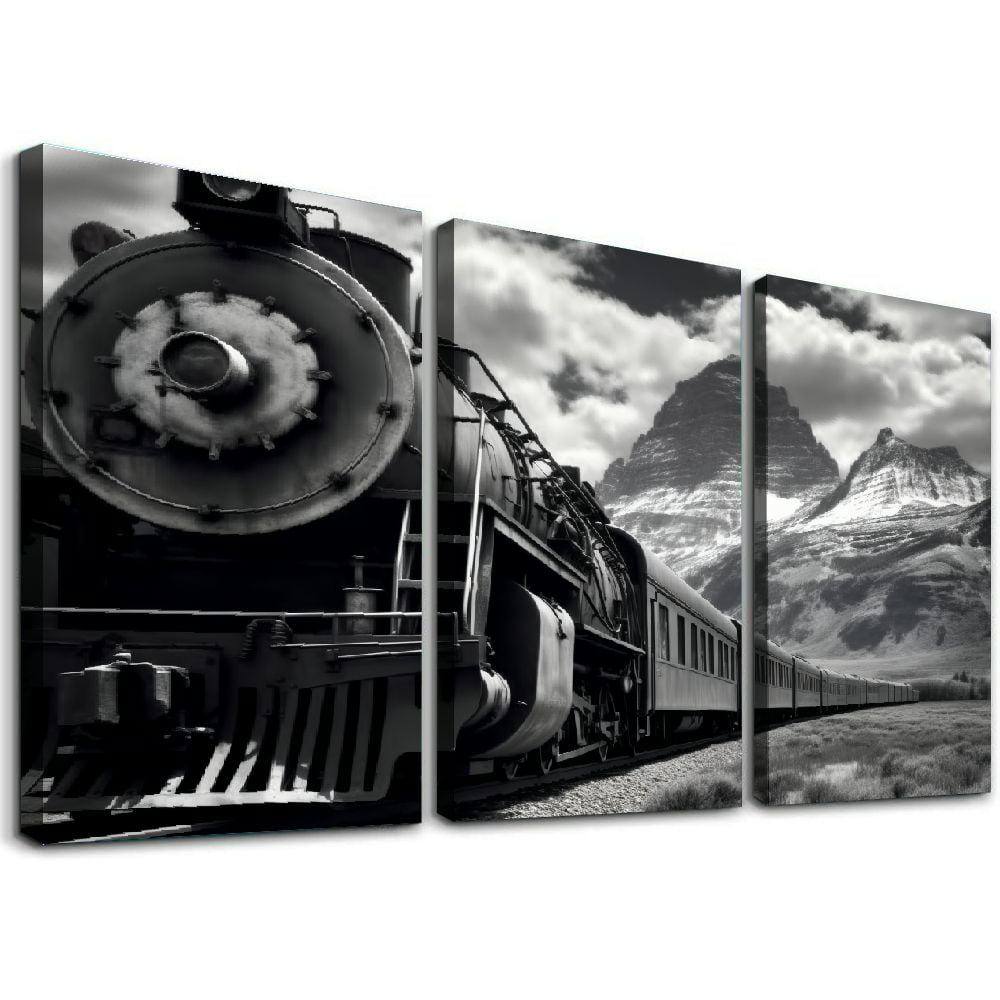 ONETECH Posters Old Style Old Train Locomotive Steam Engine Poster ...