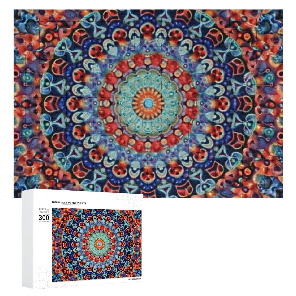 ONETECH Psychedelic Art Wooden Jigsaw Puzzle Challenging Difficult Wood ...