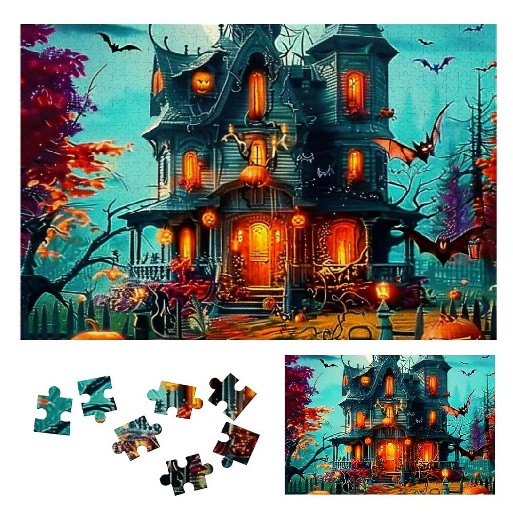 ONETECH Puzzle for Adults, Halloween Puzzle, Horror Haunted House ...