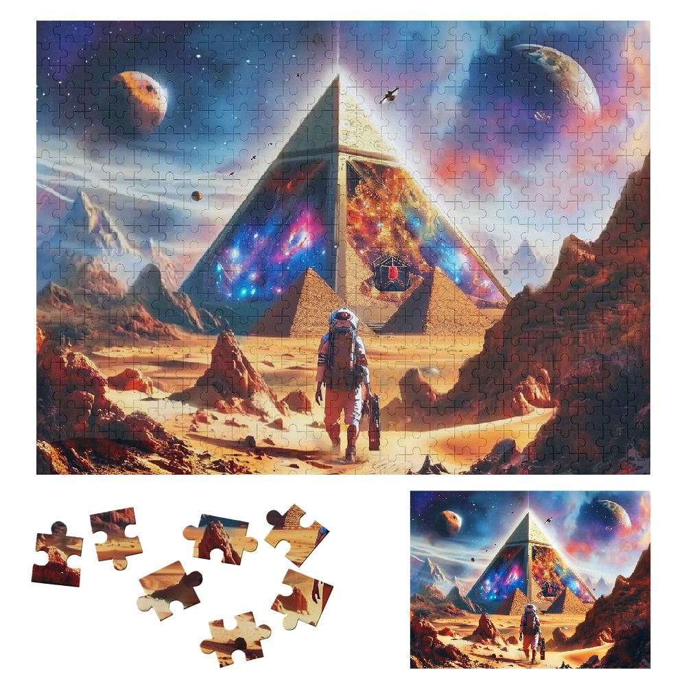 ONETECH Pyramid Space Art Wooden Puzzle Challenging Difficult Wood ...