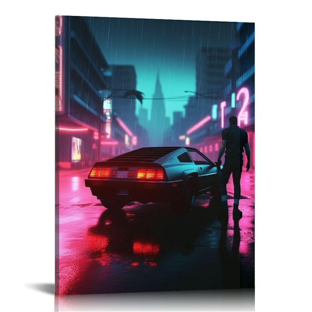 ONETECH QQQDADA Japanese Wall Art Prints Japan Neon Posters Abstract ...