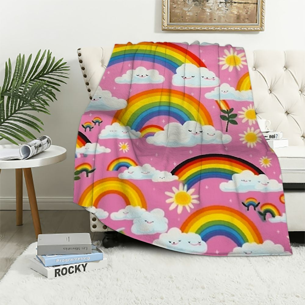 ONETECH Rainbow Blanket for Girls,Kids Rainbow Throw Blanket for Boys ...