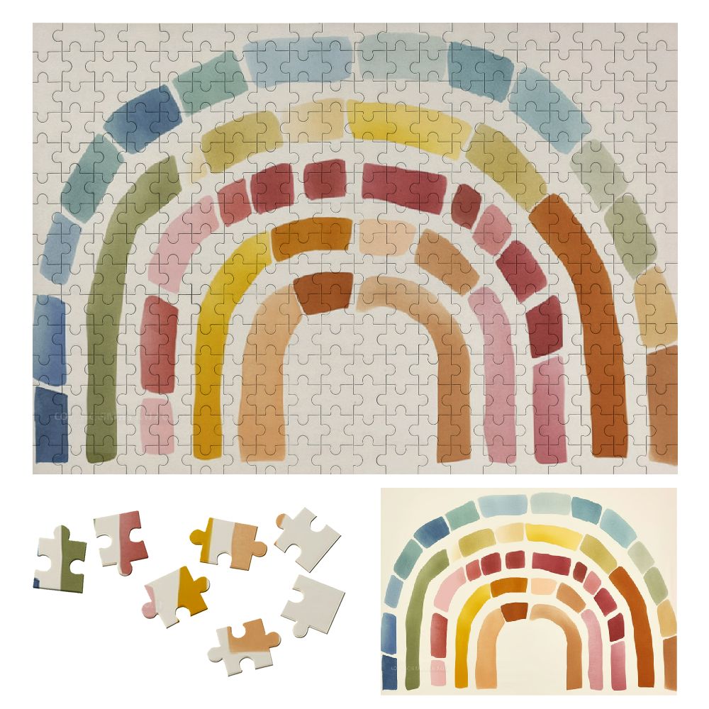 ONETECH Rainbow Colors Wooden Puzzle for Adults and Kids, Impossible ...