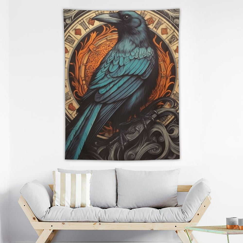 ONETECH Raven Tapestry, Gothic Style Tapestry Wall Hanging, Aesthetic ...