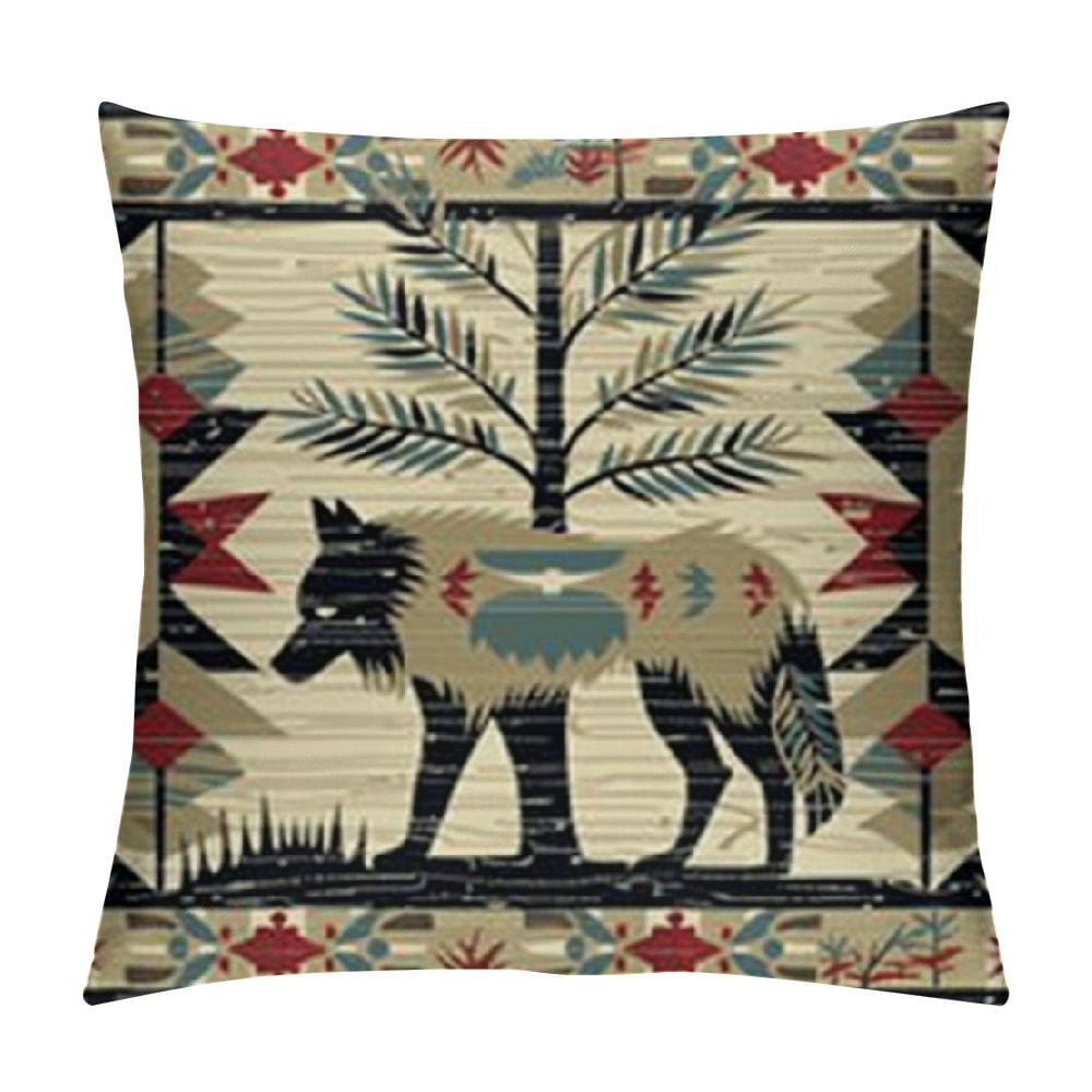 FUMJ Retro Brown Deer Wolf Field Cabin Fall Home Sofa Chair Bed ...