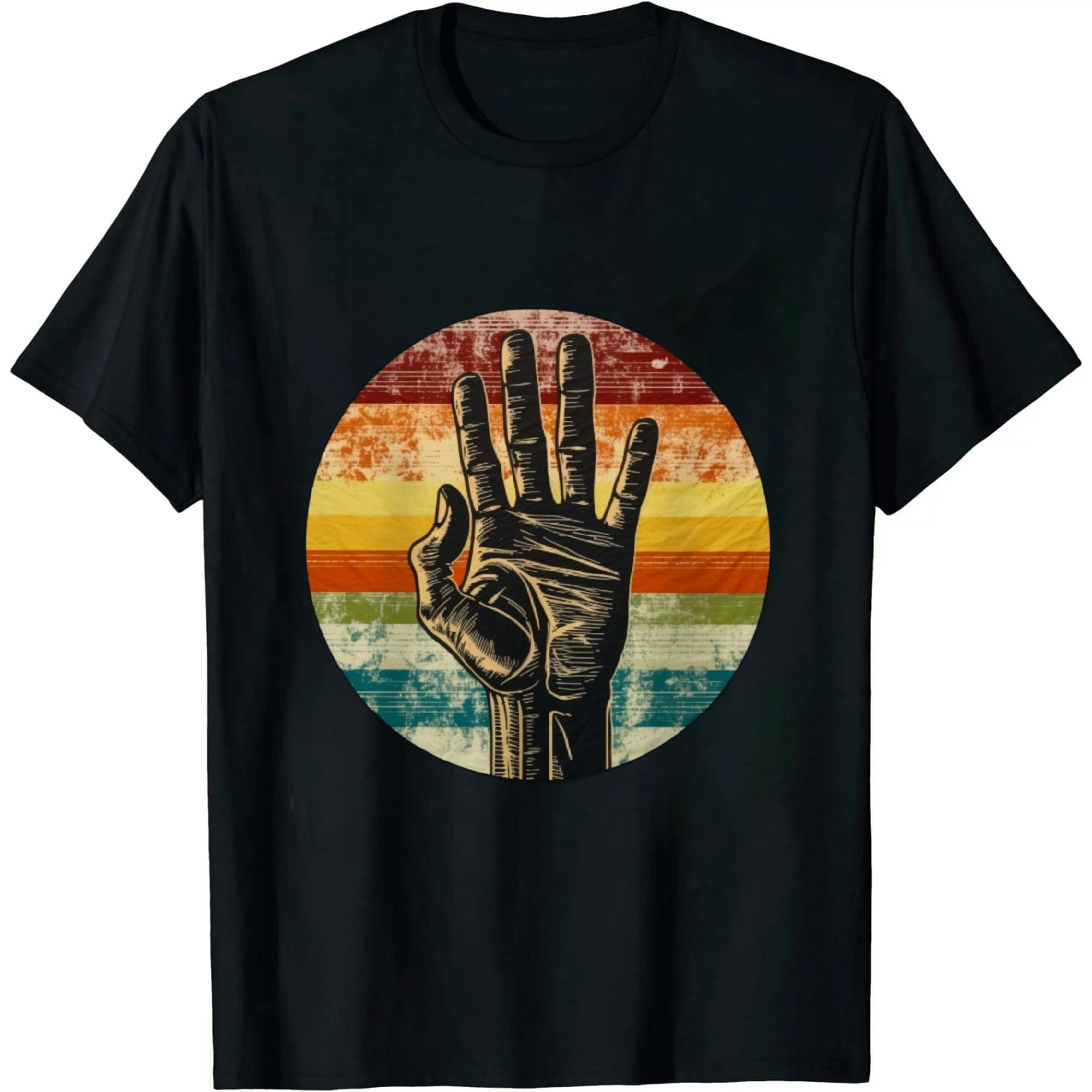 ONETECH Retro Rock On Hand Horns for Rock and Roll Music Lovers T-Shirt - Walmart.com