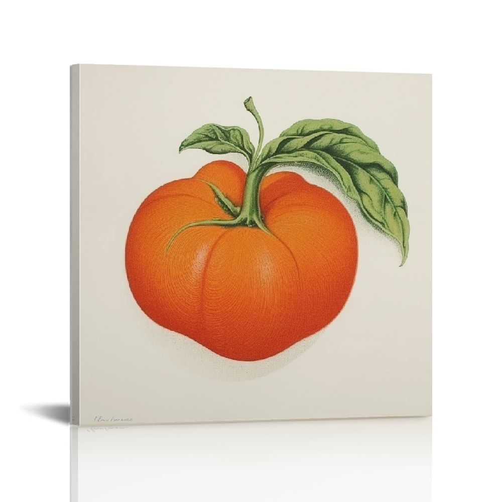 ONETECH Ripe Persimmon Print - Vintage Fruit Market Poster, Aesthetic ...