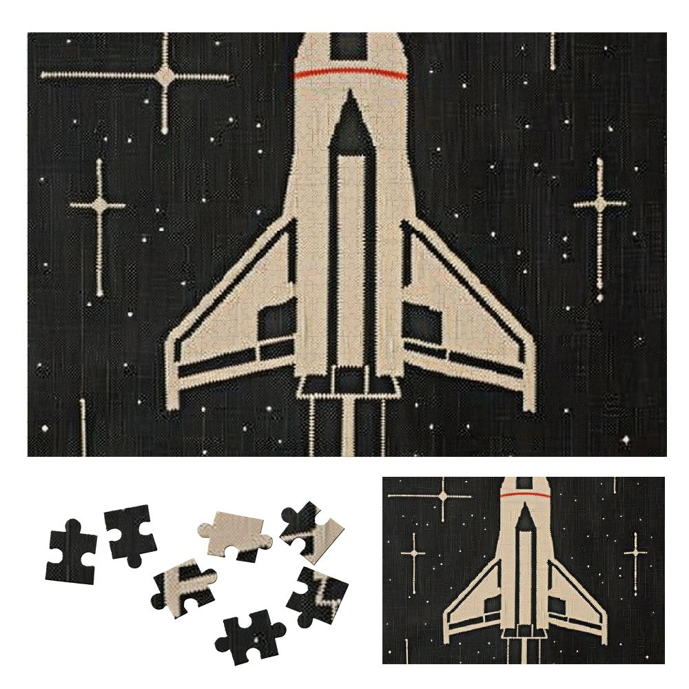 ONETECH Rocket Space Shuttle Stars Wooden Puzzle Challenging Difficult ...