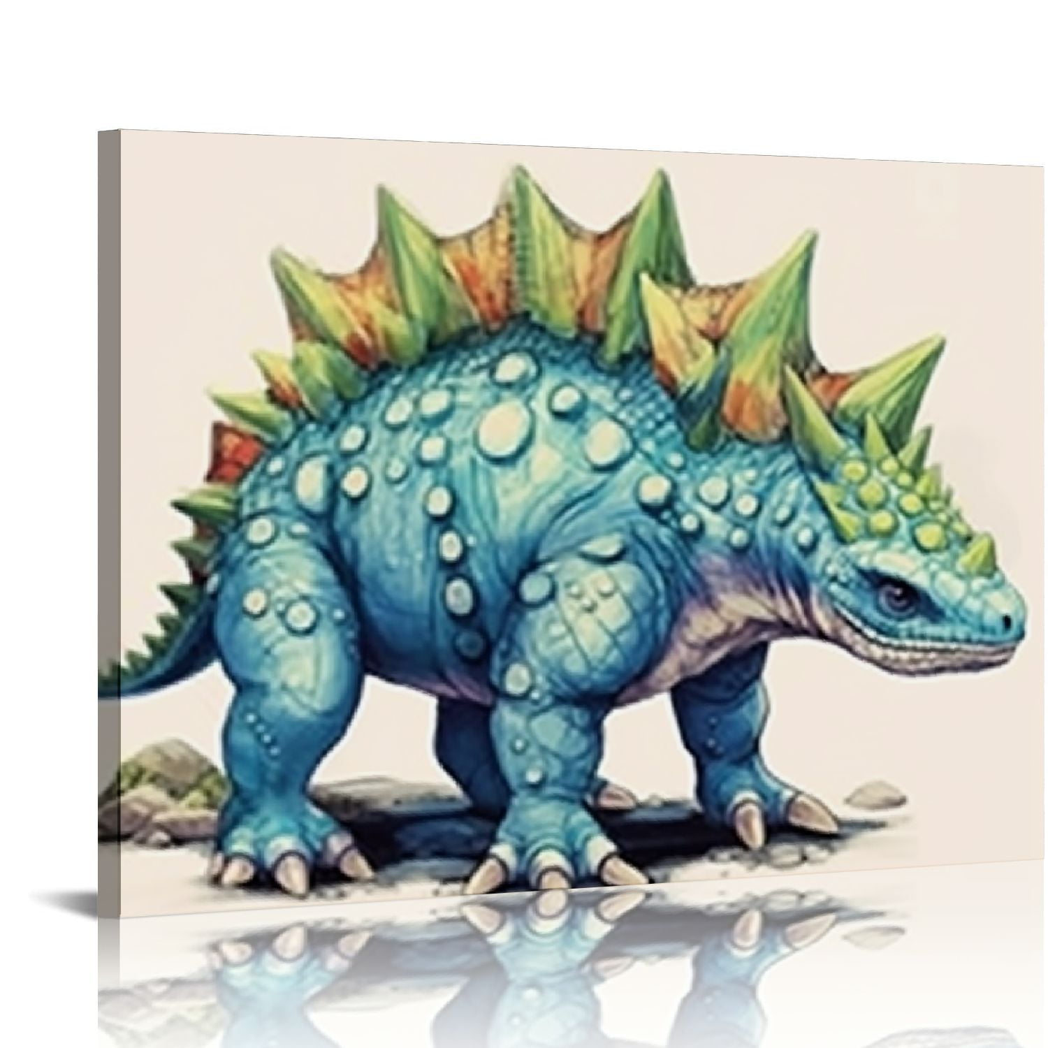 ONETECH Rustic Basketball Football Wall Art and Black White Dinosaur ...