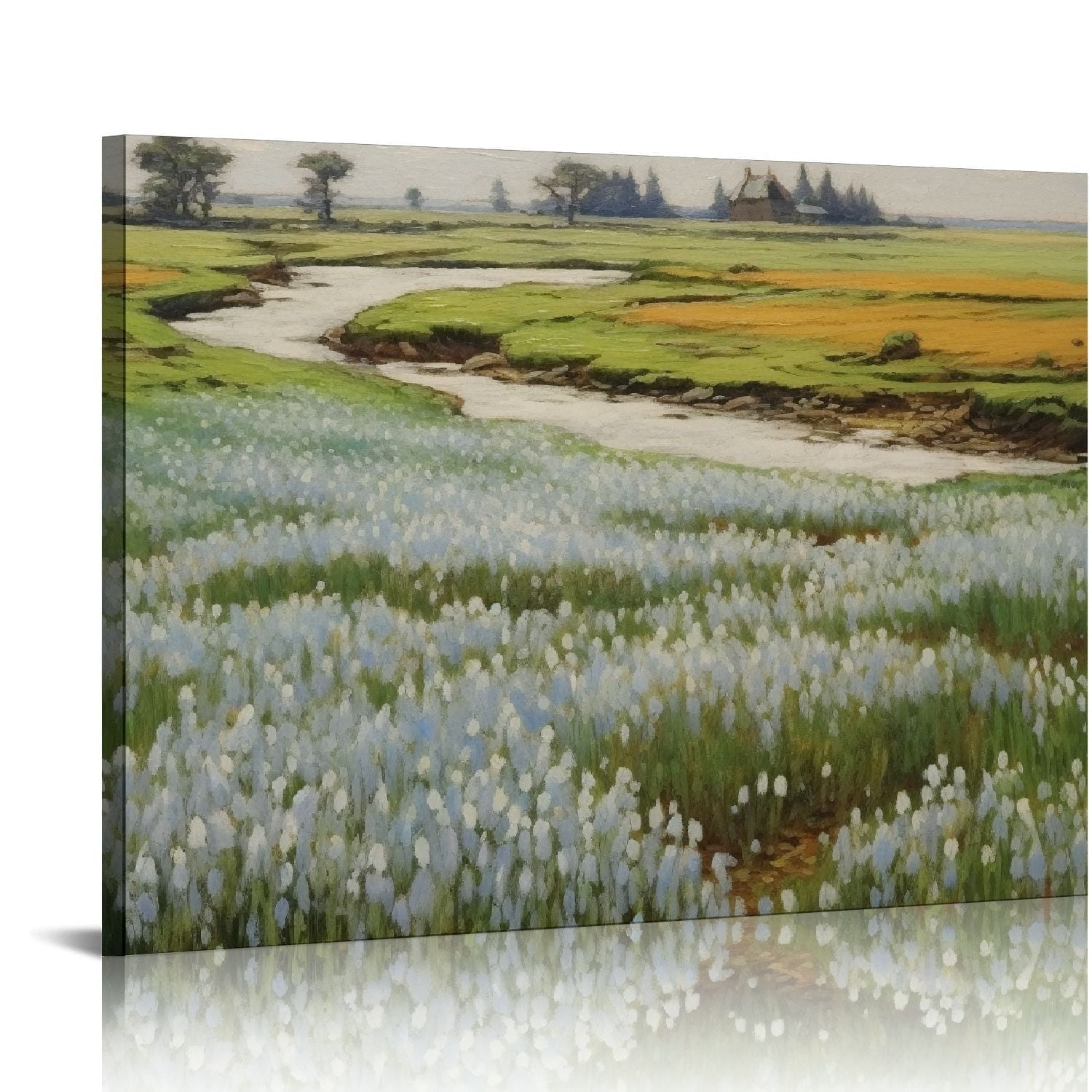 Onetech Rustic Farmhouse Wall Art Decor Rolled Canvas Boho