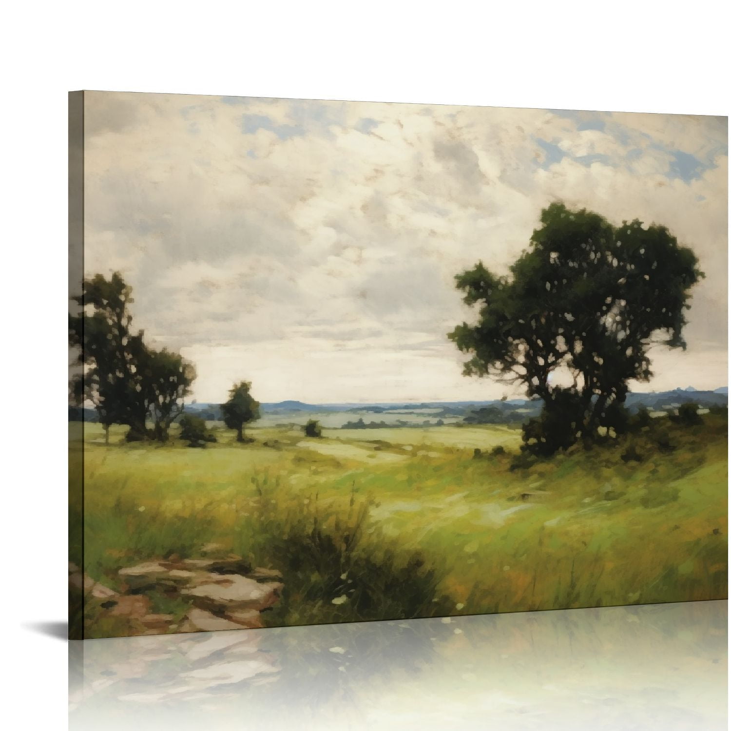 ONETECH Rustic Farmhouse Wall Art Decor - Rolled Canvas - Boho ...