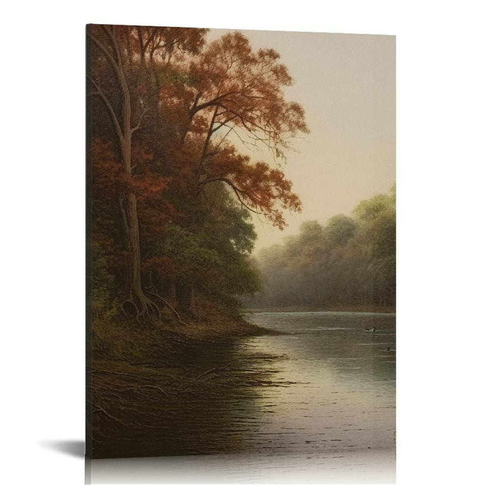 ONETECH Rustic Farmhouse Wall Art Decor - Rolled Canvas - Rustic Green ...