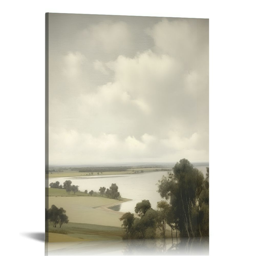 ONETECH Rustic Farmhouse Wall Art Decor - Rolled Canvas - Rustic Green ...