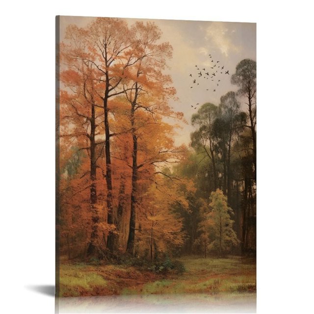 ONETECH Rustic Farmhouse Wall Art Decor - Rolled Canvas - Rustic Green ...