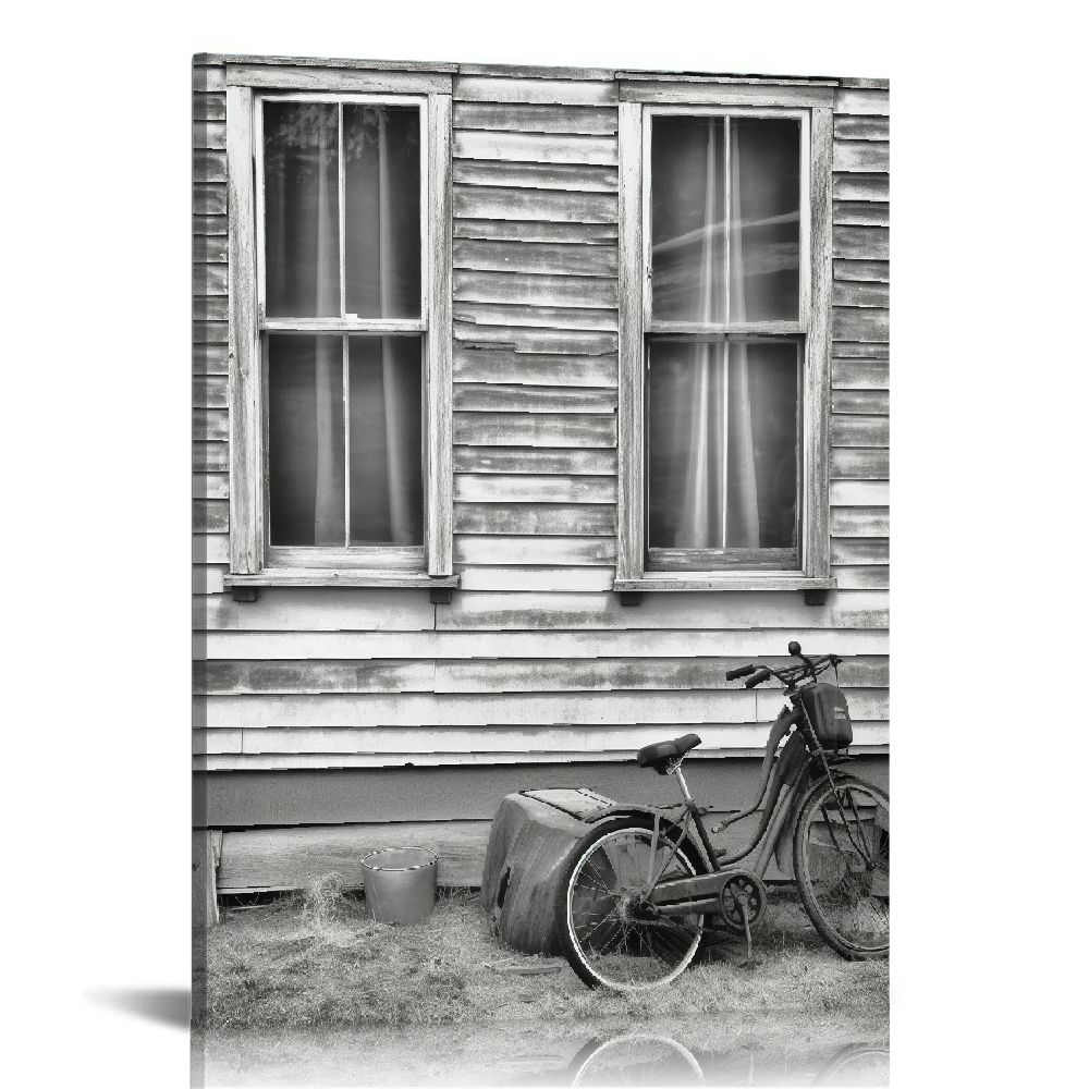 ONETECH Rustic Wall Art Farmhouse Painting Bike Poster Farmhouse Wall ...