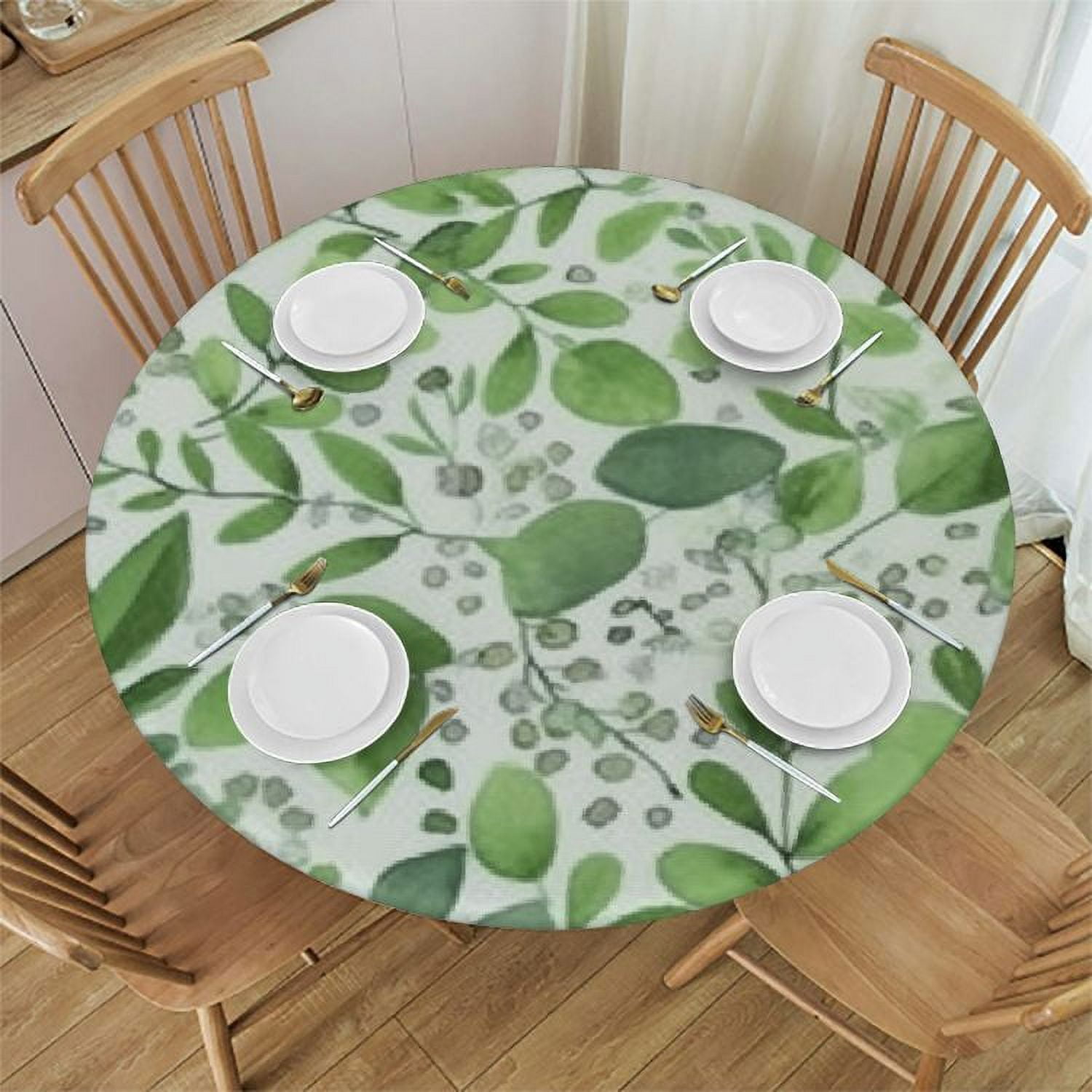 ONETECH Sage Green Round Tablecloth for Indoor and Outdoor, Waterproof ...