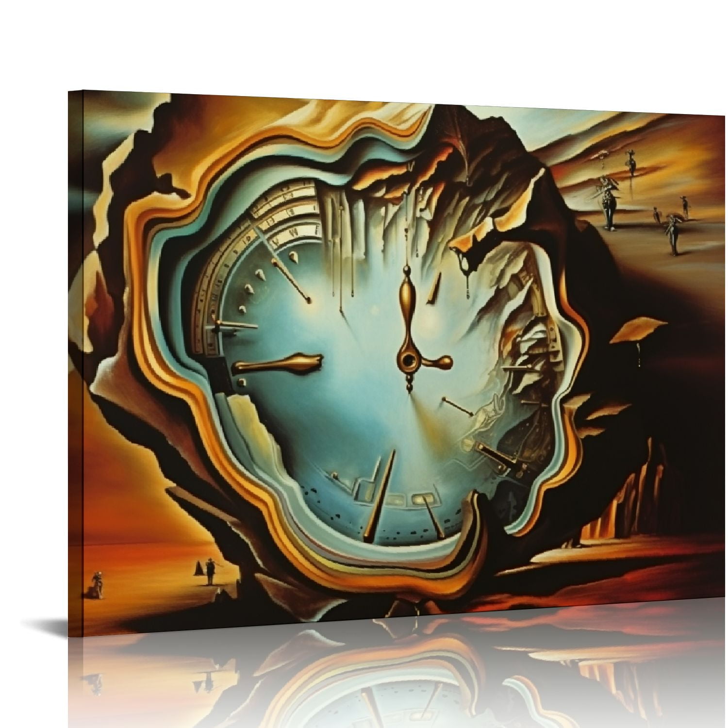 ONETECH Salvador Dali Wall Art Dalí Melting Clock Surrealist Framed ...