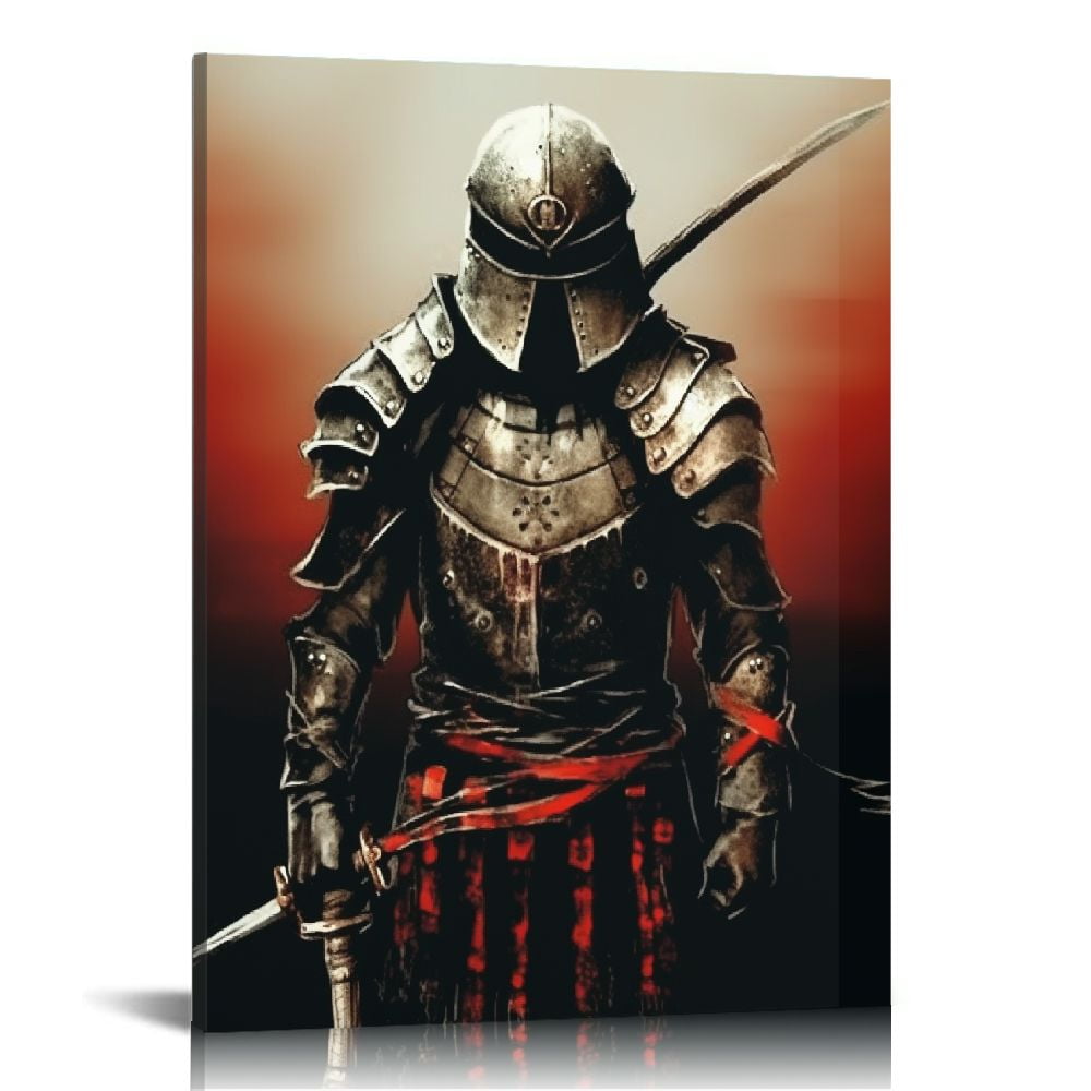 ONETECH Samurai Warrior Canvas Print Japan Bushido Wall Art Japanese ...
